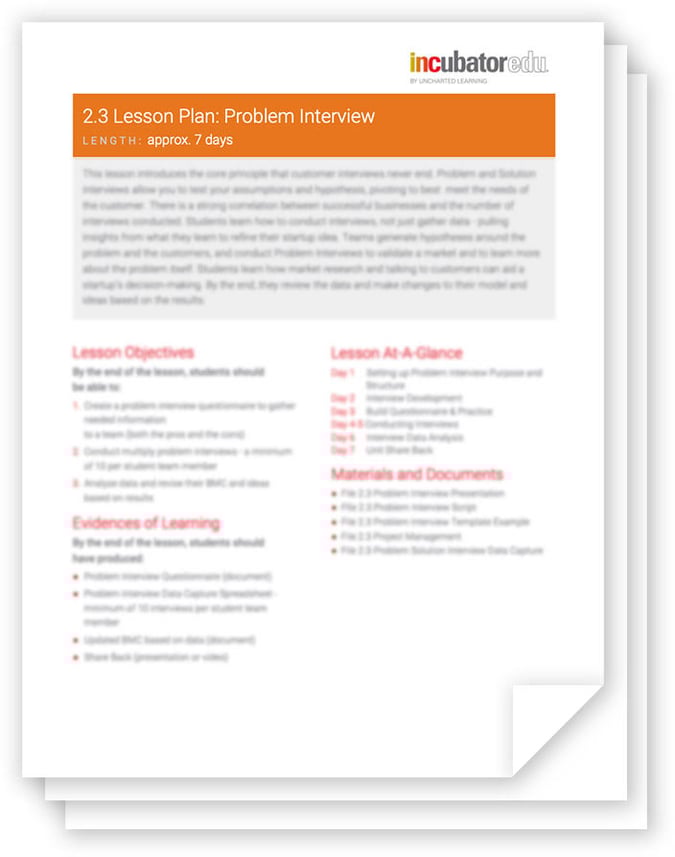 Your Entrepreneurship Lesson Plan